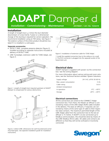 Swegon ADAPT Damper Instructions | Manualzz