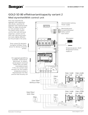 Swegon GOLD SD Wiring Diagram | Manualzz