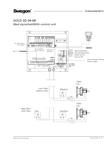 Swegon GOLD SD Wiring Diagram | Manualzz