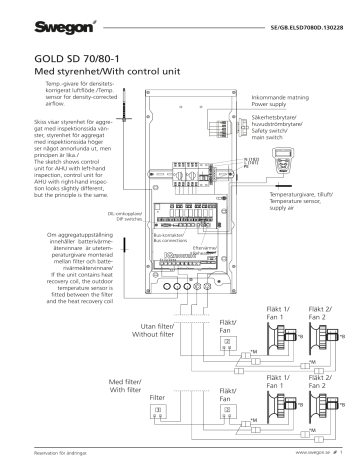 Swegon GOLD SD Wiring Diagram | Manualzz