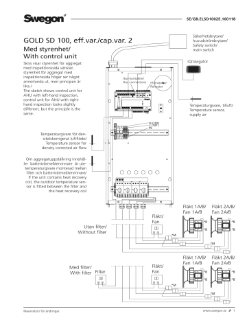 Swegon GOLD SD Wiring Diagram | Manualzz