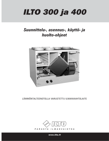 Swegon ILTO 300, 350, 400 Kasutusjuhend | Manualzz