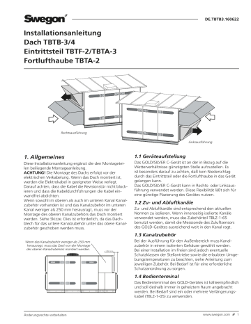 Swegon TBTB-3/4 Bedienungsanleitung | Manualzz