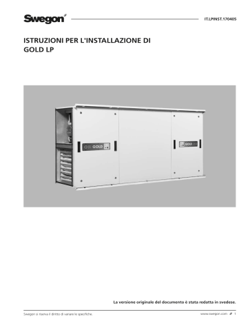 Swegon GOLD LP Guida d'installazione | Manualzz