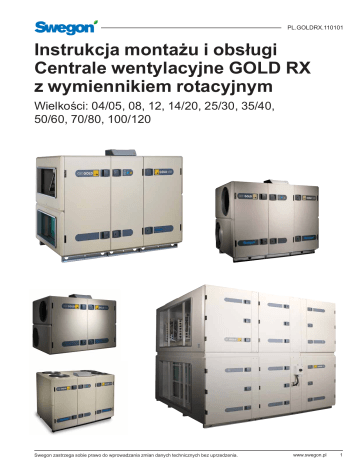 Swegon GOLD D Instructions | Manualzz