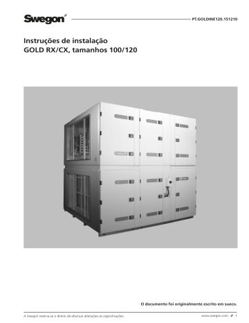 Swegon GOLD RX/CX Instruções de operação | Manualzz