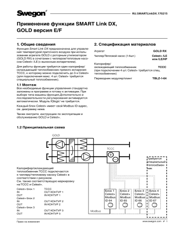 Swegon GOLD RX SMART Link DX Инструкция по эксплуатации | Manualzz