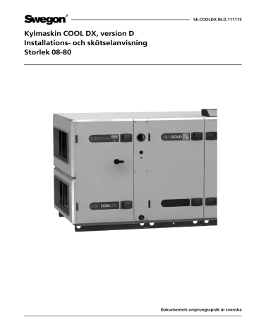 Swegon COOL DX Cooling unit Bruksanvisningar | Manualzz