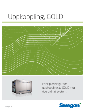 Swegon GOLD RX/PX/CX/SD Uppkoppling av Bruksanvisningar | Manualzz