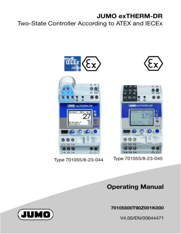 Jumo exTHERM-DR Two-State Controller Operating Manual | Manualzz
