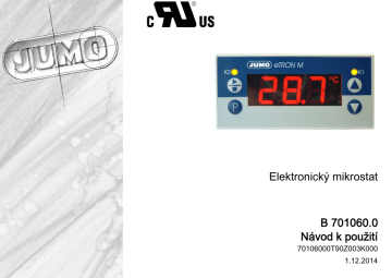 JUMO 701060 Electronic Microstat Návod na používanie | Manualzz