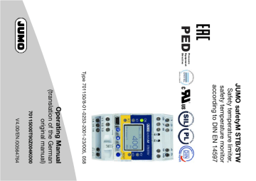 Jumo safetyM STB/STW monitor according Operating Manual | Manualzz