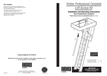 Abru Timber Complete Loft Access Kit Loft Ladder Instruction Manual ...