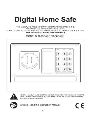 Argos Home HOME DIGITAL STEEL SAFE Instruction Manual | Manualzz