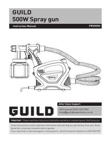 Guild 450W PAINT SPRAY GUN Instruction Manual | Manualzz