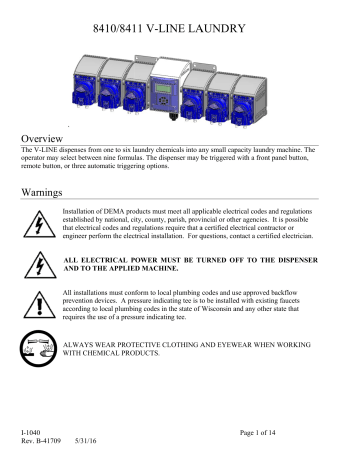 Dema V-Line OPL Instruction Sheet | Manualzz
