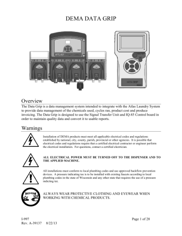 Dema Atlas OPL Data Grip Instruction Sheet | Manualzz