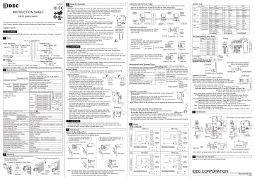 IDEC HS1E Interlock Switch Instruction Sheet | Manualzz