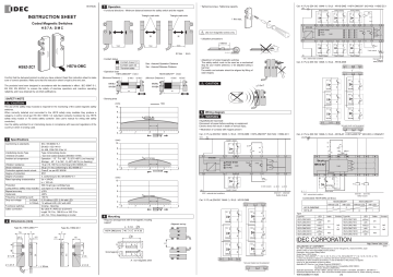 IDEC HS7A-DMC Non-contact Interlock Switch Instruction Sheet | Manualzz