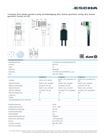Escha 8076125 Datenblatt | Manualzz