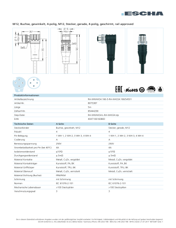 Escha 8075387 Datenblatt | Manualzz