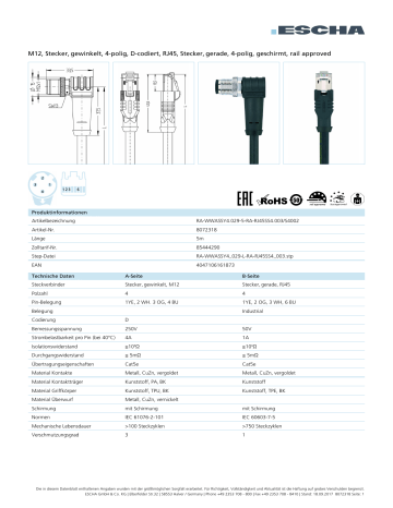 Escha 8072318 Datenblatt | Manualzz