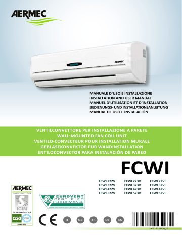 Aermec FCWI The inverter modulation fan coil Installation and use Manual | Manualzz