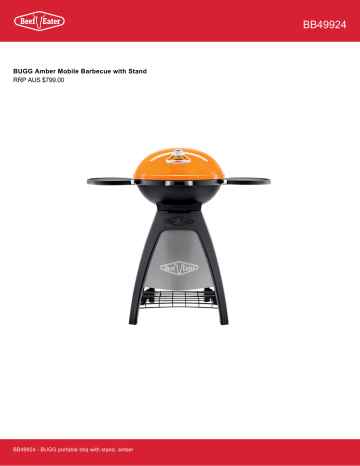 Barbecue BUGG Amber Mobile Barbecue with Stand - Specification | Manualzz