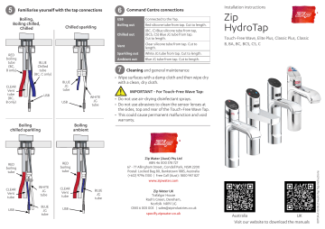 Zip HydroTap G5 BC Elite Plus Tap Chrome Installation Guide | Manualzz