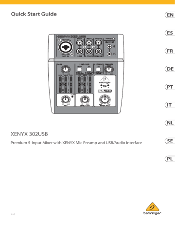 Behringer 302USB Mixer Quick Start Guide | Manualzz