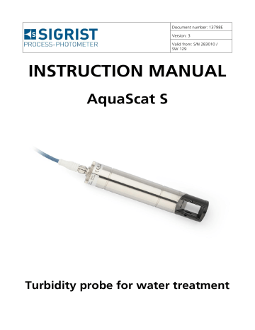 SIGRIST AquaScat S Instruction Manual | Manualzz