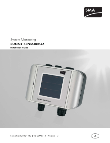 SMA SUNNY SENSORBOX Installation Manual | Manualzz