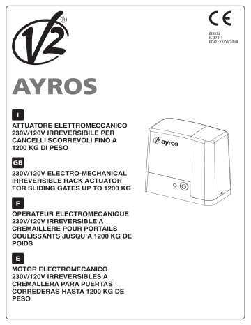 V2 AYROS series, AYROS800D-230V Installer Manual | Manualzz