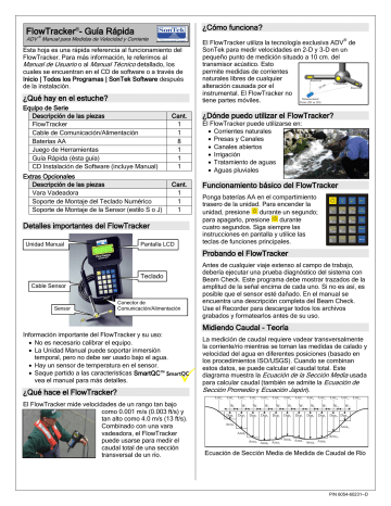 SonTek FlowTracker ADV Quick guide | Manualzz