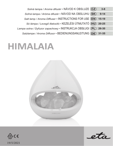 eta Himalaia 5634 90000 Aroma difuzér Bedienungsanleitung | Manualzz