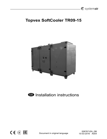 SystemAir Topvex TR 12 Installation Instructions Manual | Manualzz