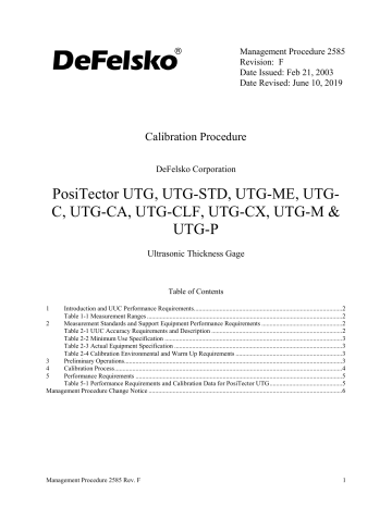 DeFelsko PosiTector UTG Calibration Procedure | Manualzz