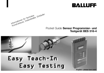 Balluff BES 516-4 Anleitung | Manualzz
