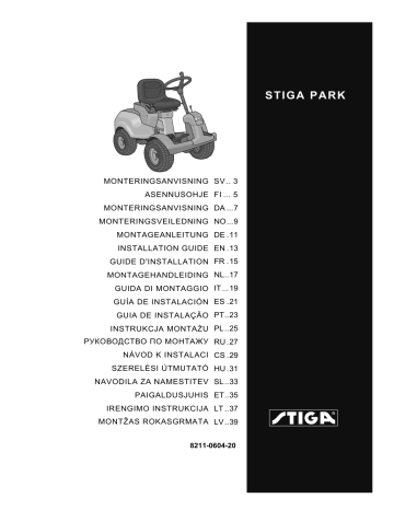 Stiga PARK 121 M Installation Manual | Manualzz