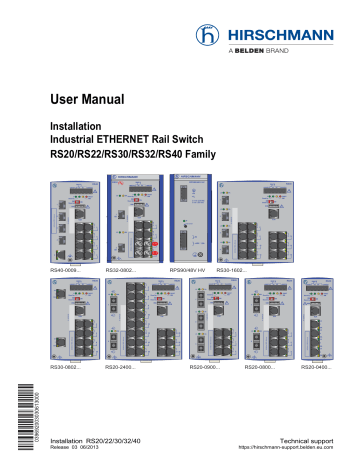Belden Hirschmann RS30 Series User Manual | Manualzz