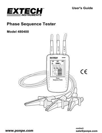 Extech Instruments 480400 User Manual | Manualzz
