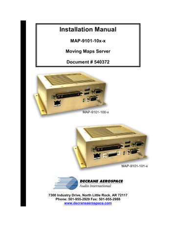 decrane aerospace MAP-9101-100-2 Installation Manual | Manualzz