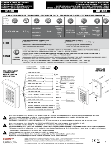 Sewosy K1000, KR1000 Manual | Manualzz