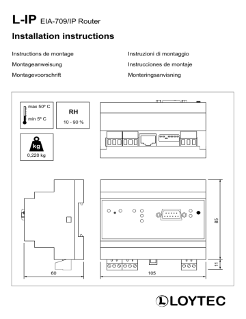 LOYTEC L-IP EIA-709 Installation Instructions | Manualzz