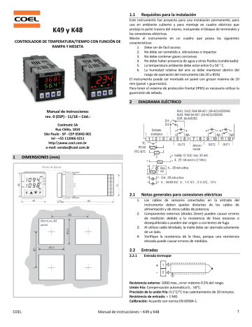 COEL K49 Manual de usuario | Manualzz