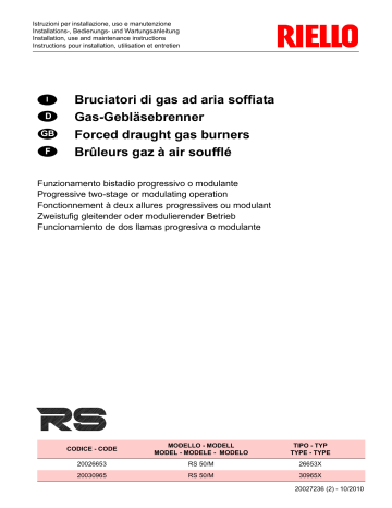 Riello RS 50/M Installation, Use And Maintenance Instructions | Manualzz