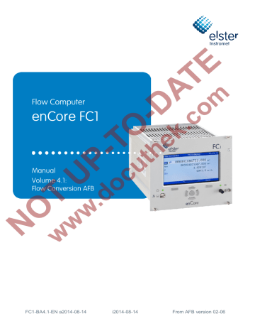 Elster enCore FC1 Manual | Manualzz