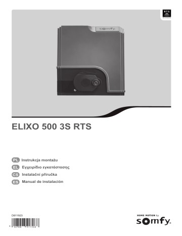 Somfy ELIXO 500 3S RTS Installation manual | Manualzz