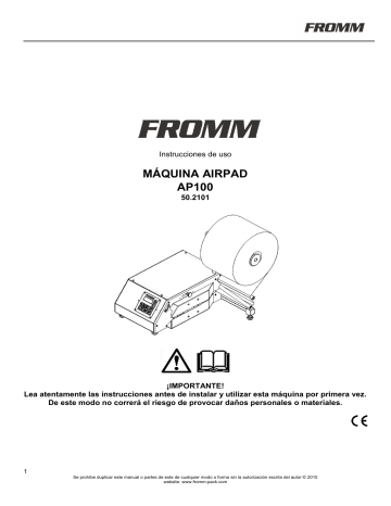 Fromm AIRPAD AP100 Instrucciones de operación | Manualzz