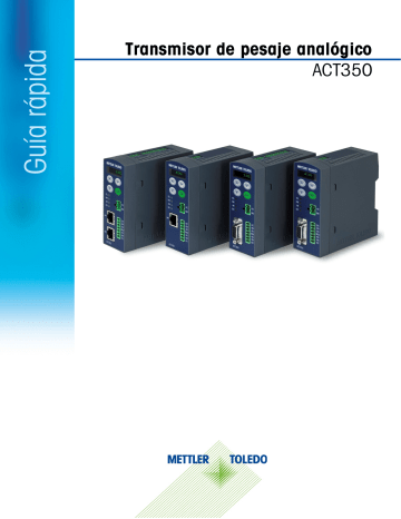 Mettler Toledo ACT350 Quick guide | Manualzz
